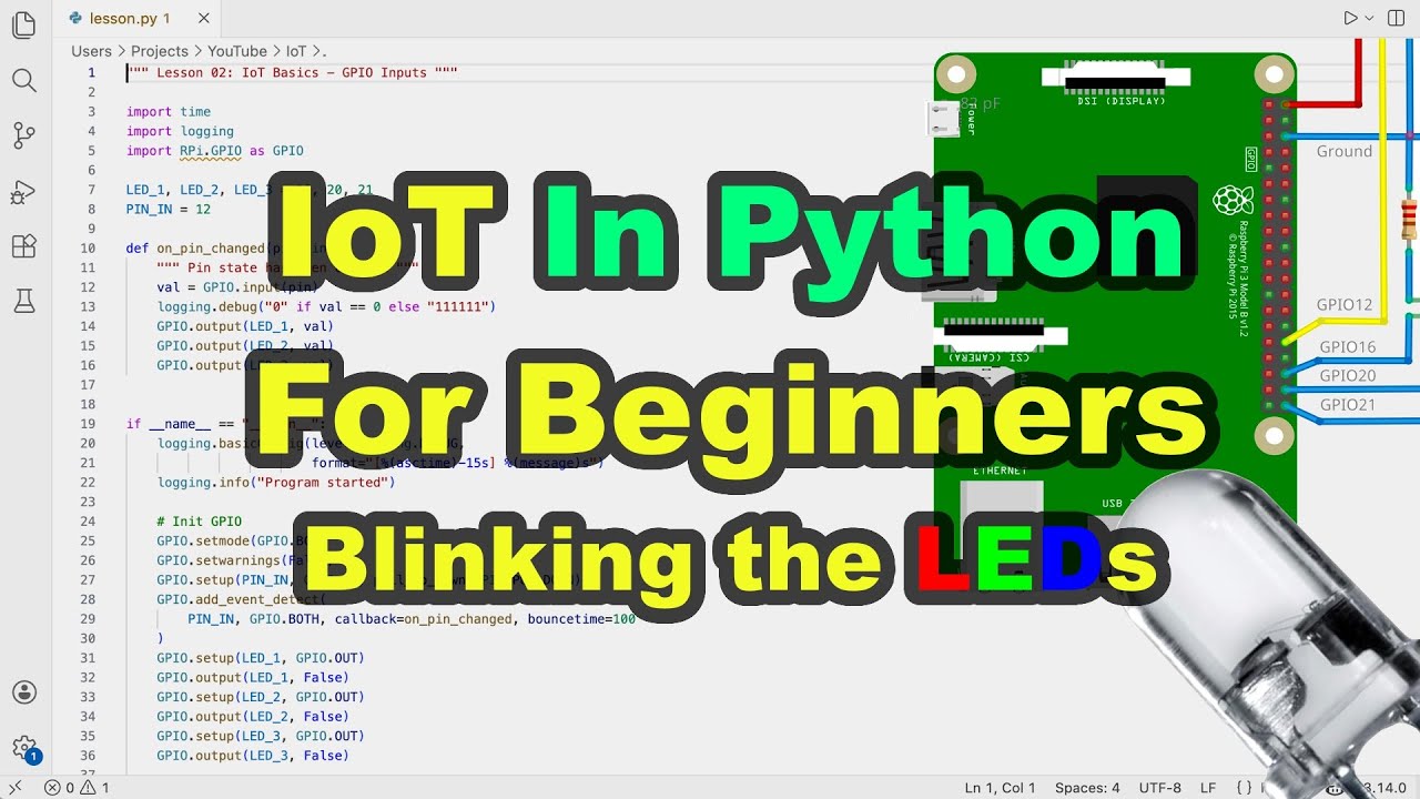Blinking the LEDs | IoT in Python For Beginners, Part 1