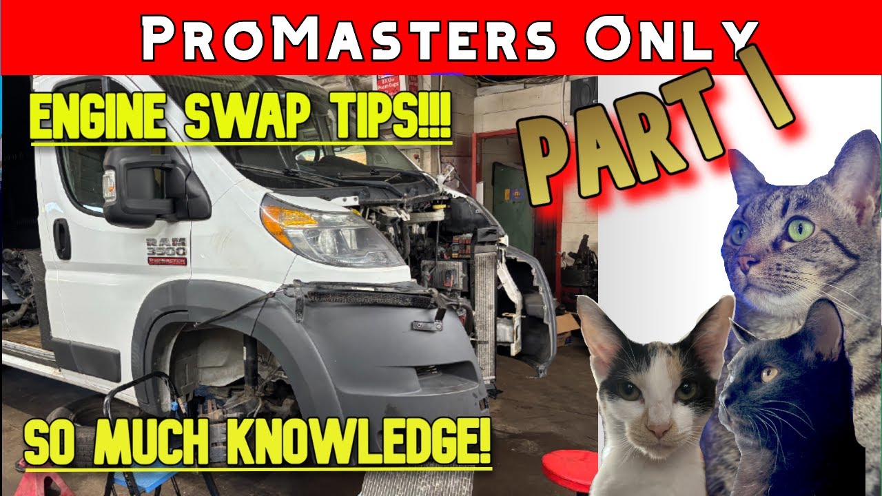 ENGINE SWAP Tips and Tricks Part ONE! Sanity Saving! Ram Promaster 3.6 Removal and Installation!