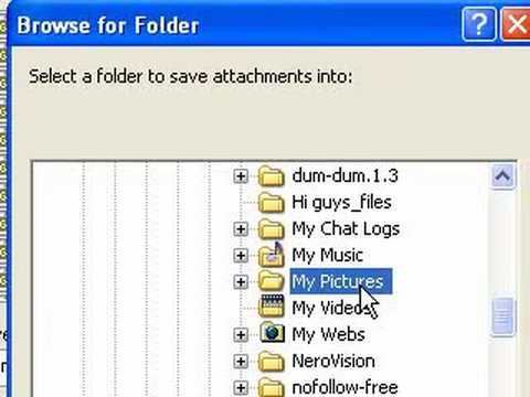 Save your pictures or photos from your Outlook Express email