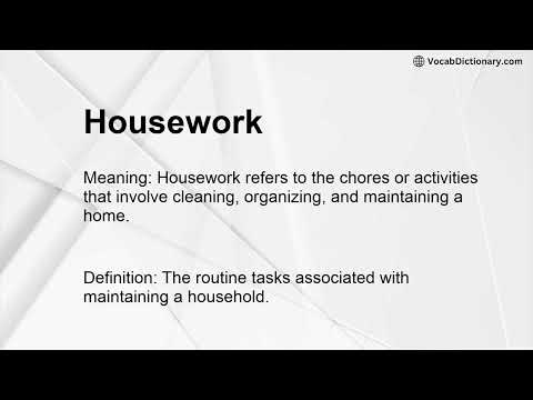 Housework Meaning