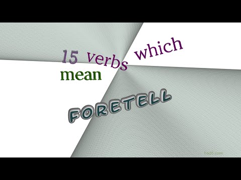 foretell - 15 verbs synonym of foretell (sentence examples)