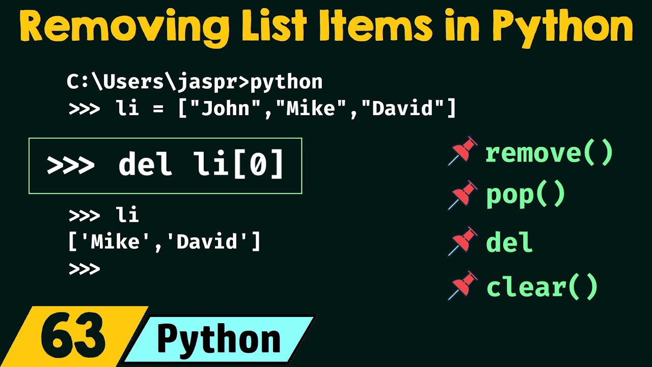 Removing List Items in Python