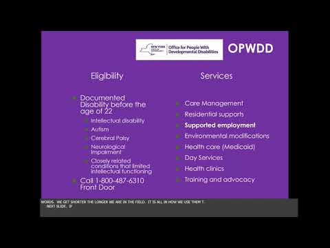 Learning Community | The Continuum of Employment Options in NYS
