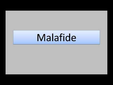 Word of the day : Malafide