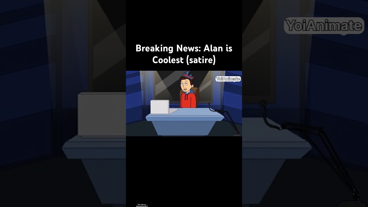 Breaking News: Alan is Coolest (satire)