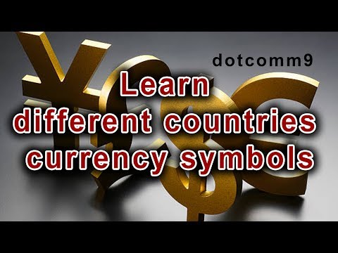 The Best Ways Learn Currency Symbol || learning currency symbol for kids || dotcomm9