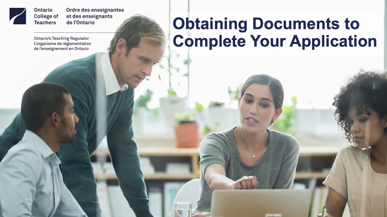 Obtaining documents to complete your application