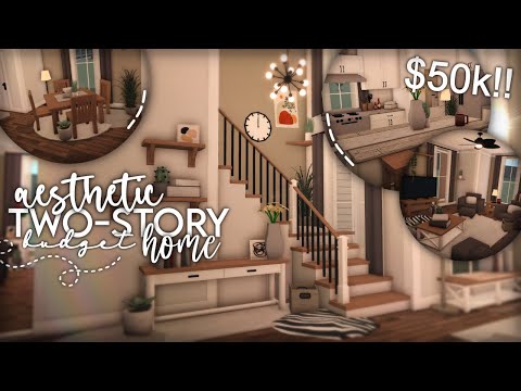 Bloxburg | 50k Aesthetic Two-Story Budget Home | Speedbuild