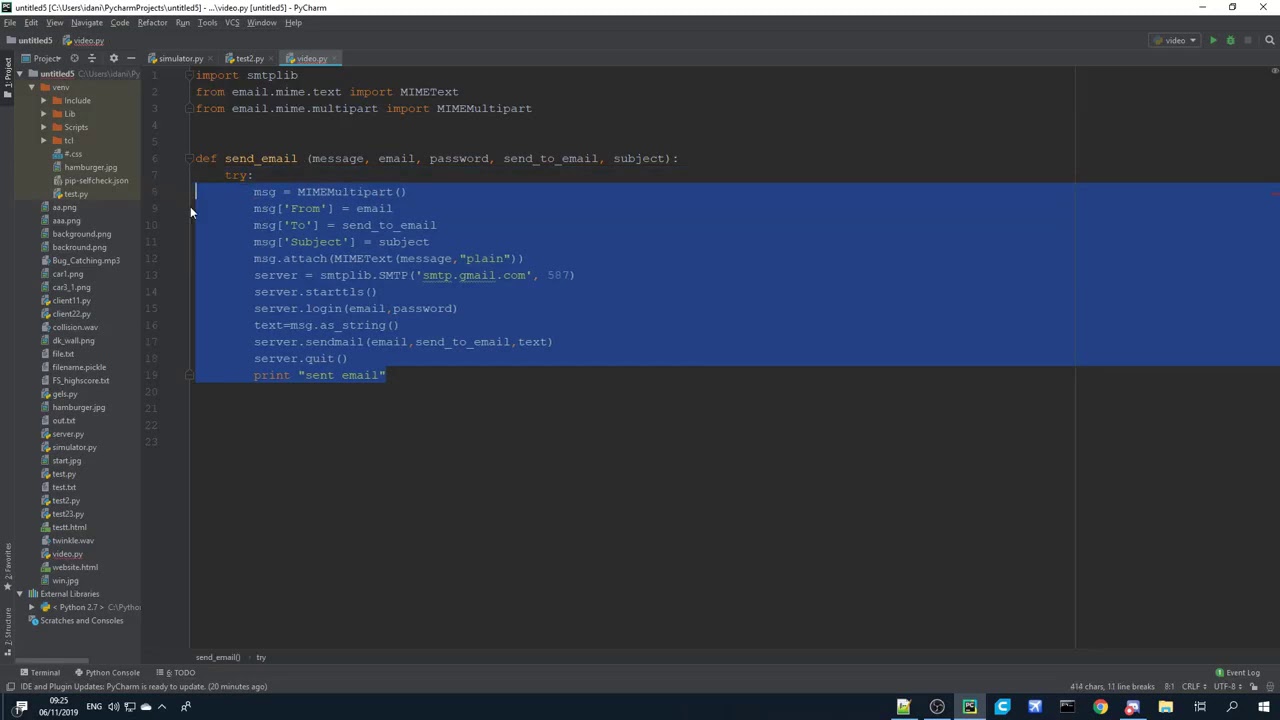 (sending mail with python (hebrew