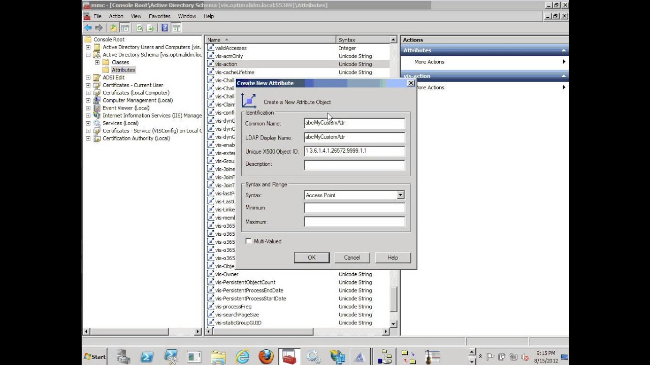 Optimal IdM's Virtual Identity Server - Virtual Schema