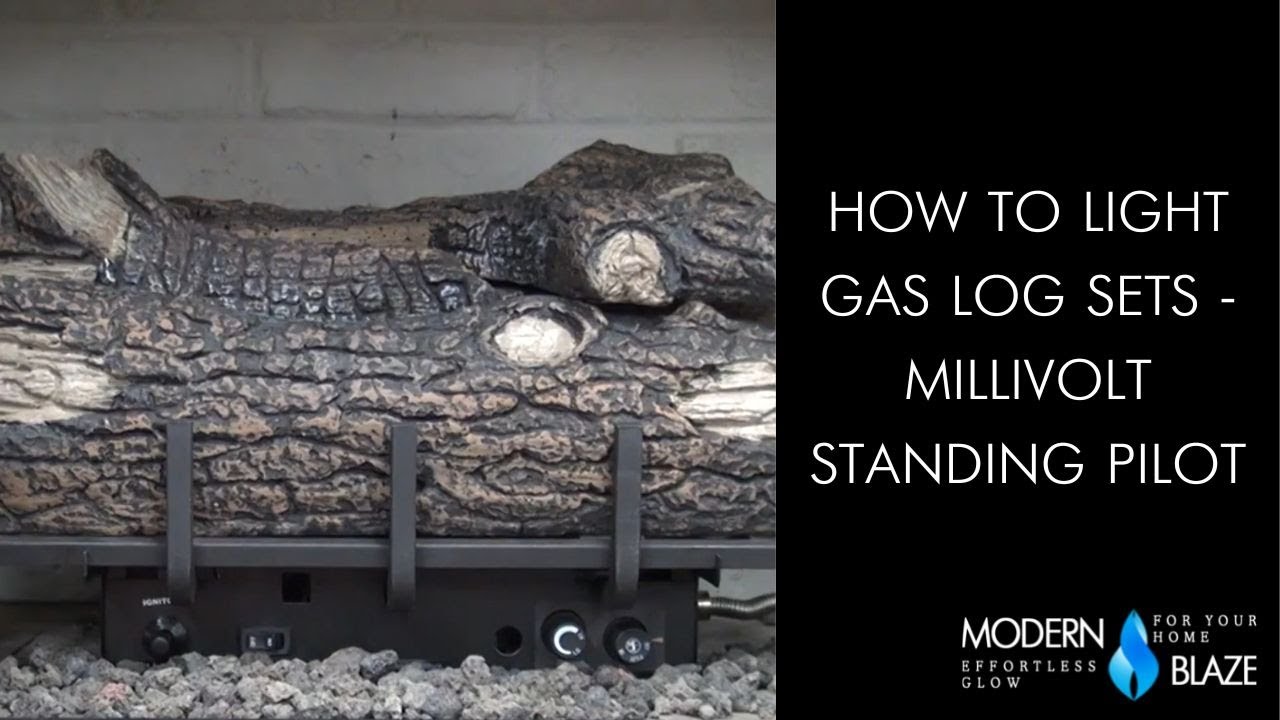 How to light Gas Log Sets with Millivolt Standing Pilot