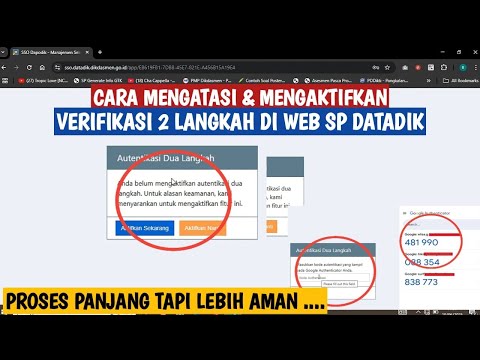 CARA MENGATASI & MENGAKTIFKAN VERIFIKASI DUA LANGKAH WEB SP DATADIK (MANAJEMEN DAPODIK)
