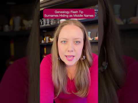 Genealogy Flash Tip - Surnames Hiding as Middle Names | Formidable Genealogy