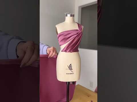 Draping a satin mini gown! #handmade #sewing #bustier #design #draping #satin #fashion