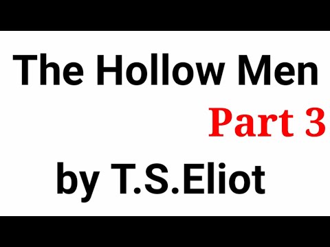 The Hollow Men ll T.S. Eliot poem Line by line analysis in Bengali | WBSLST/ WBSSC | Part-3