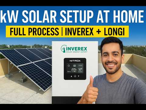 Installed 6kW Solar System at Home | Inverex Nitrox 6kW + Itel 5kWh Battery + 12x Longi 615W Panels