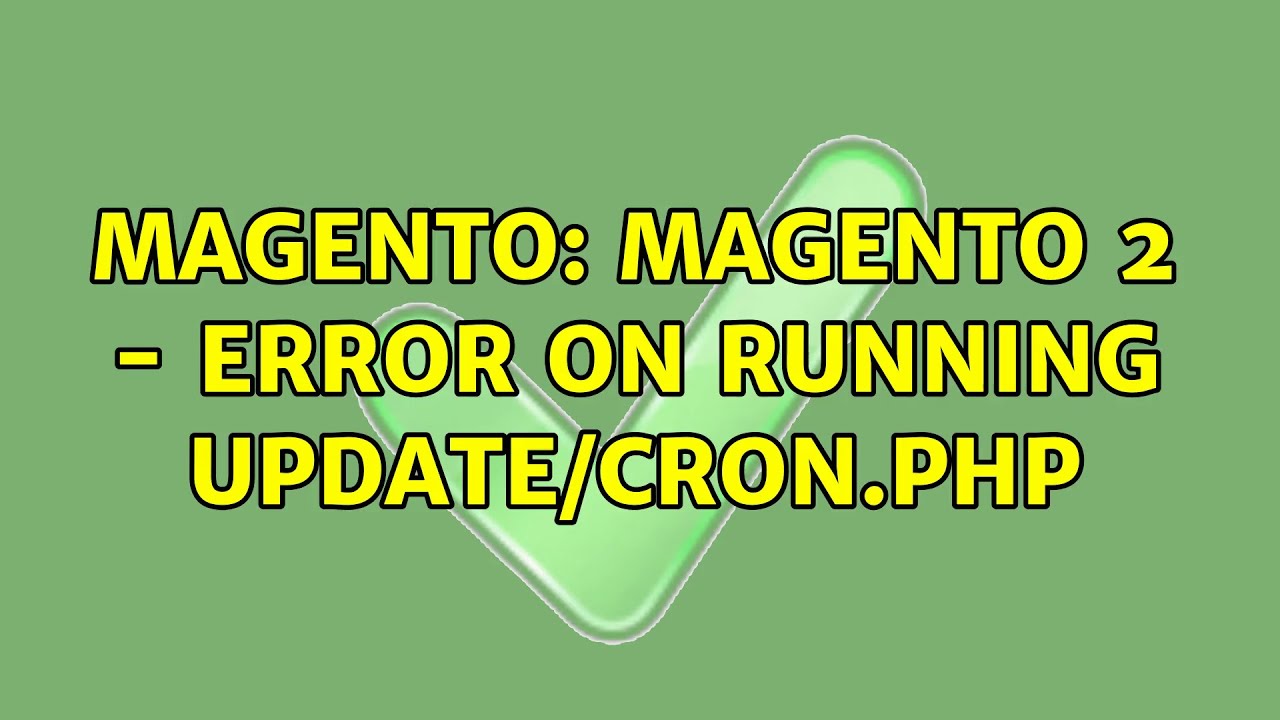 Magento: Magento 2 - Error on running update/cron.php