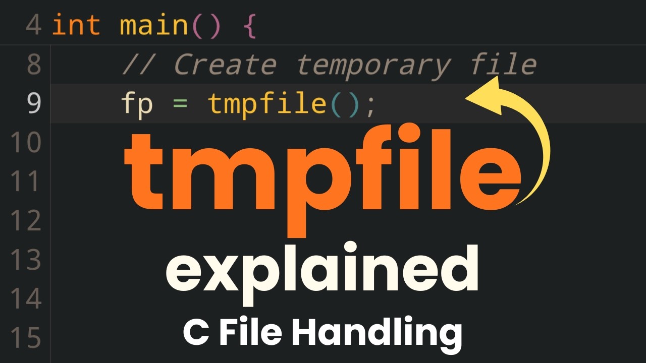 C File Handling Tutorial | tmpfile() Function Explained | Create & Use Temporary Files in C