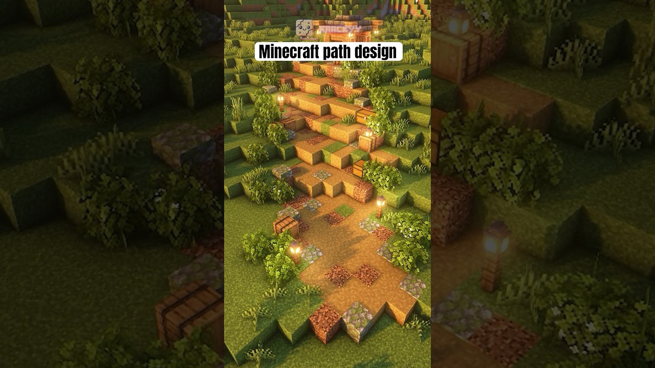 Minecraft Path design #minecraft #minecrafttutorial