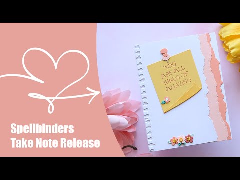 📝 NEW Spellbinders Release | Take Note Collection | Handmade Card Inspiration