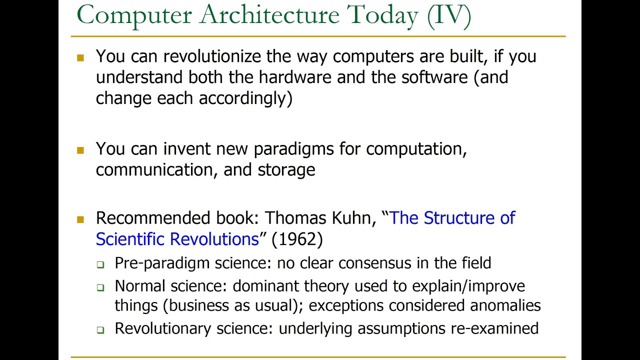 Computer Architecture - Lecture 3a: Why Computer Architecture? Fundamentals (ETH Zürich, Fall 2018)