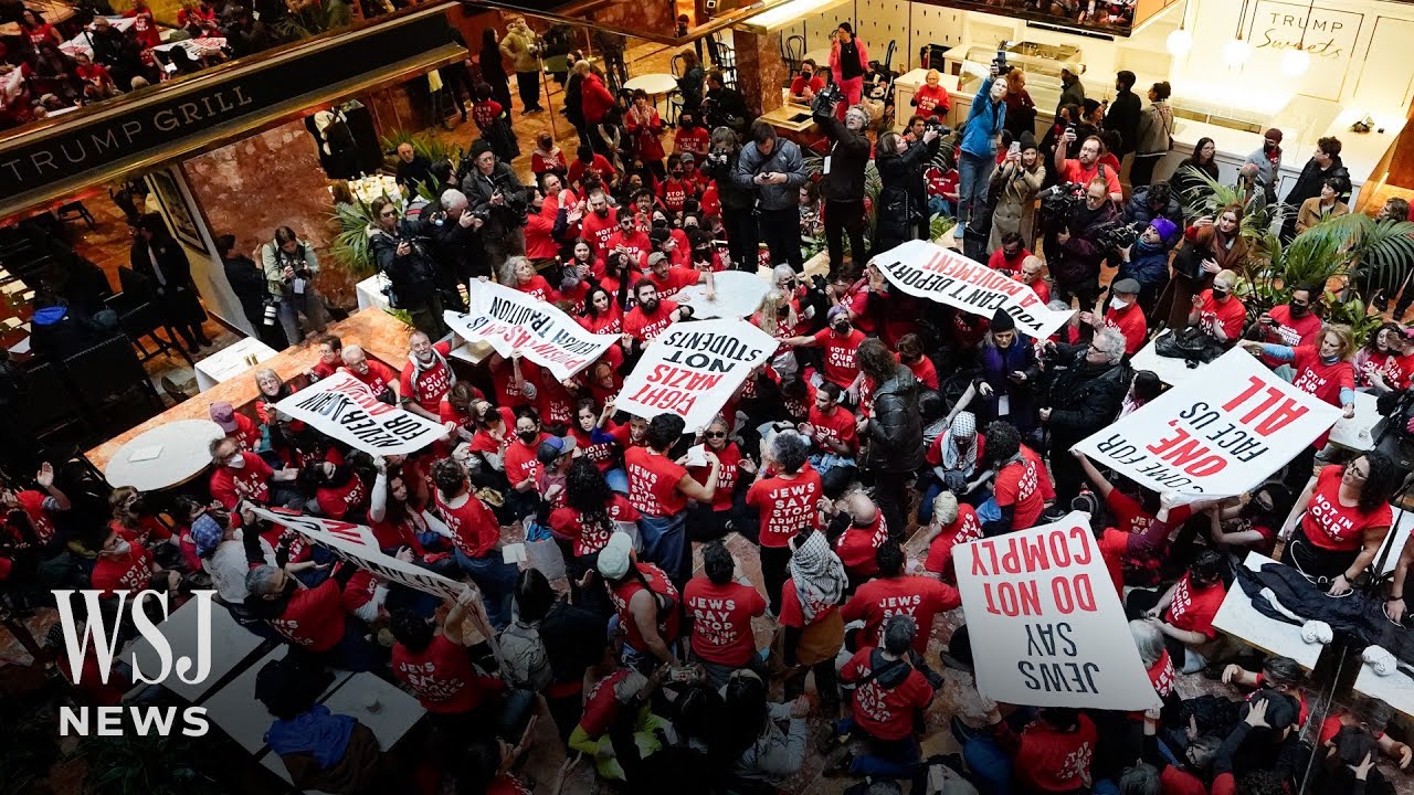 Watch: Protesters Occupy Trump Tower, Call for Mahmoud Khalil's Release | WSJ News