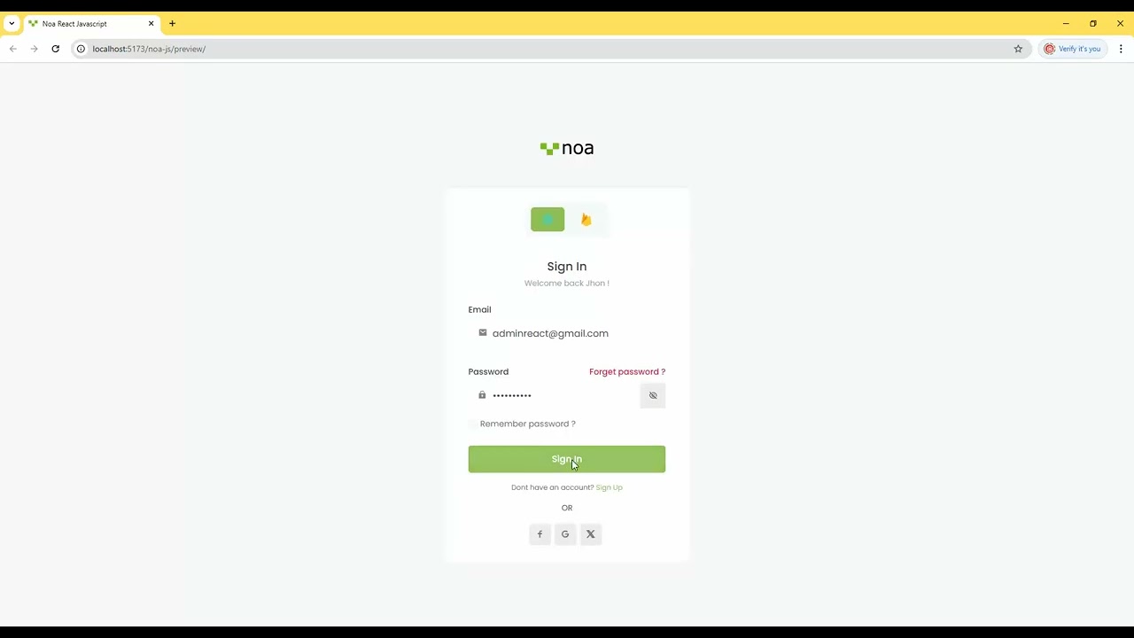 Installation process of Noa React Javascript - React-bootstrap Admin Dashboard Template.