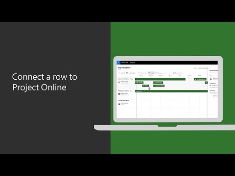 Connect a roadmap row to a project in Project Online