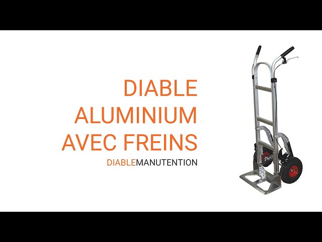Diable aluminium avec frein - Capacité de charge 250kg