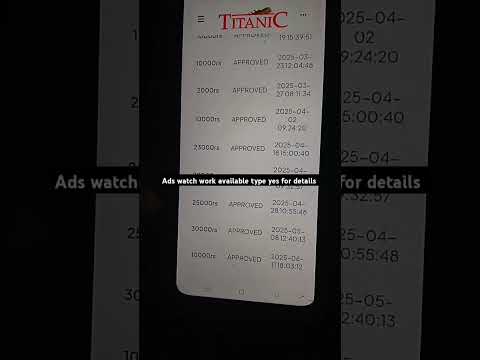 Titanic official website ads watch work 😇 whatch ads and earn money 🤑💰 #easkme