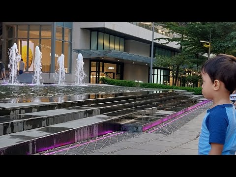 Kid Enjoys The Fountain