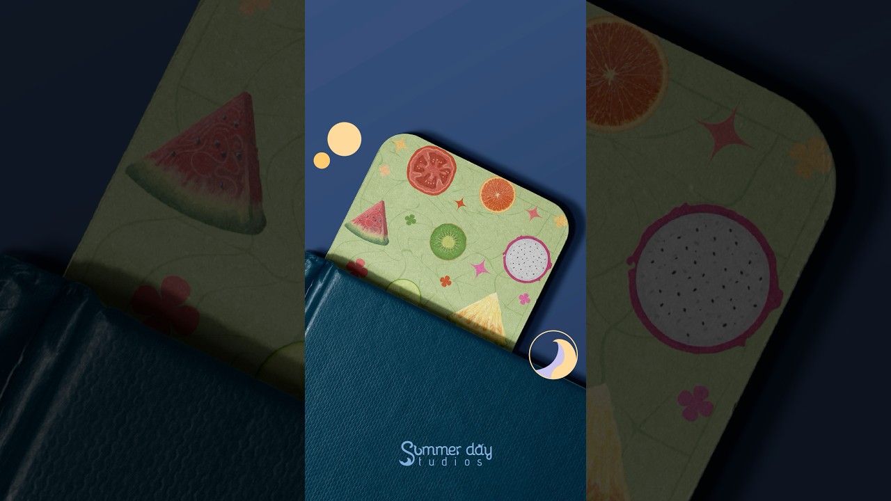 Making a pattern using fruit and vegetables slice vectors
