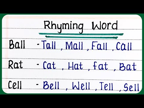Rhyming words in English four words each | Learn 50 Interesting Rhyming Words | Phonics Rhyming Word