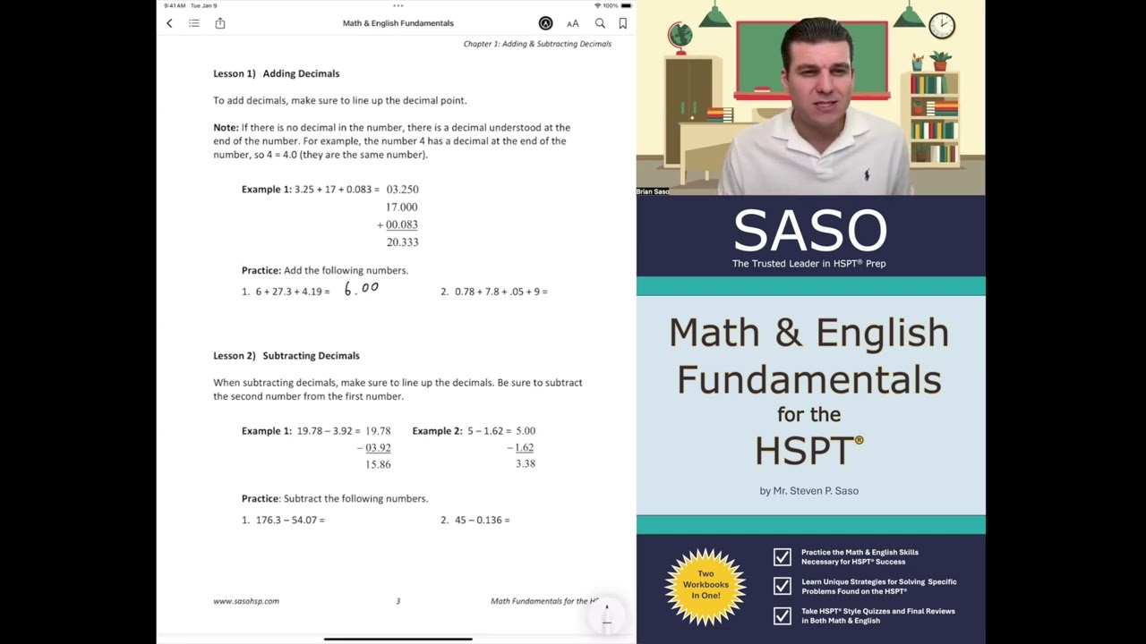 Free HSPT Lessons - Saso Prep Online
