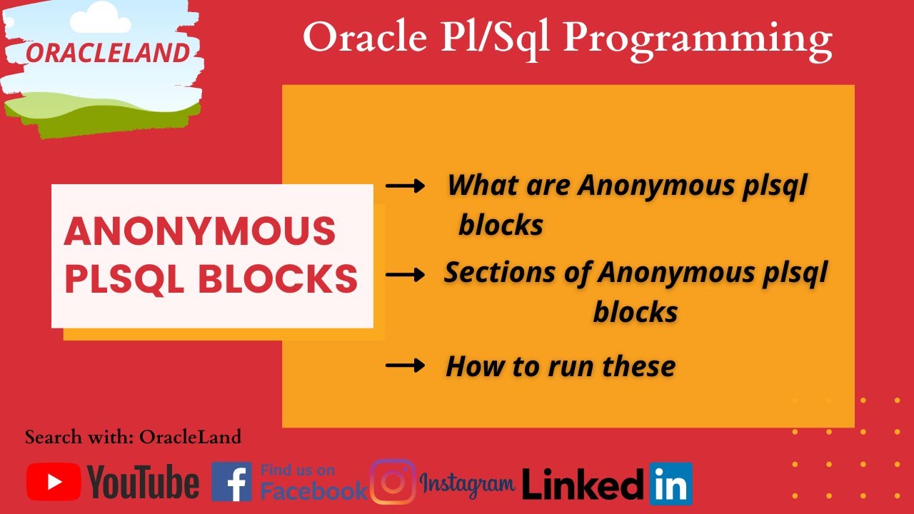 Oracle PL/SQL Tutorial For Beginners | Anonymous blocks - creation, sections and execution.