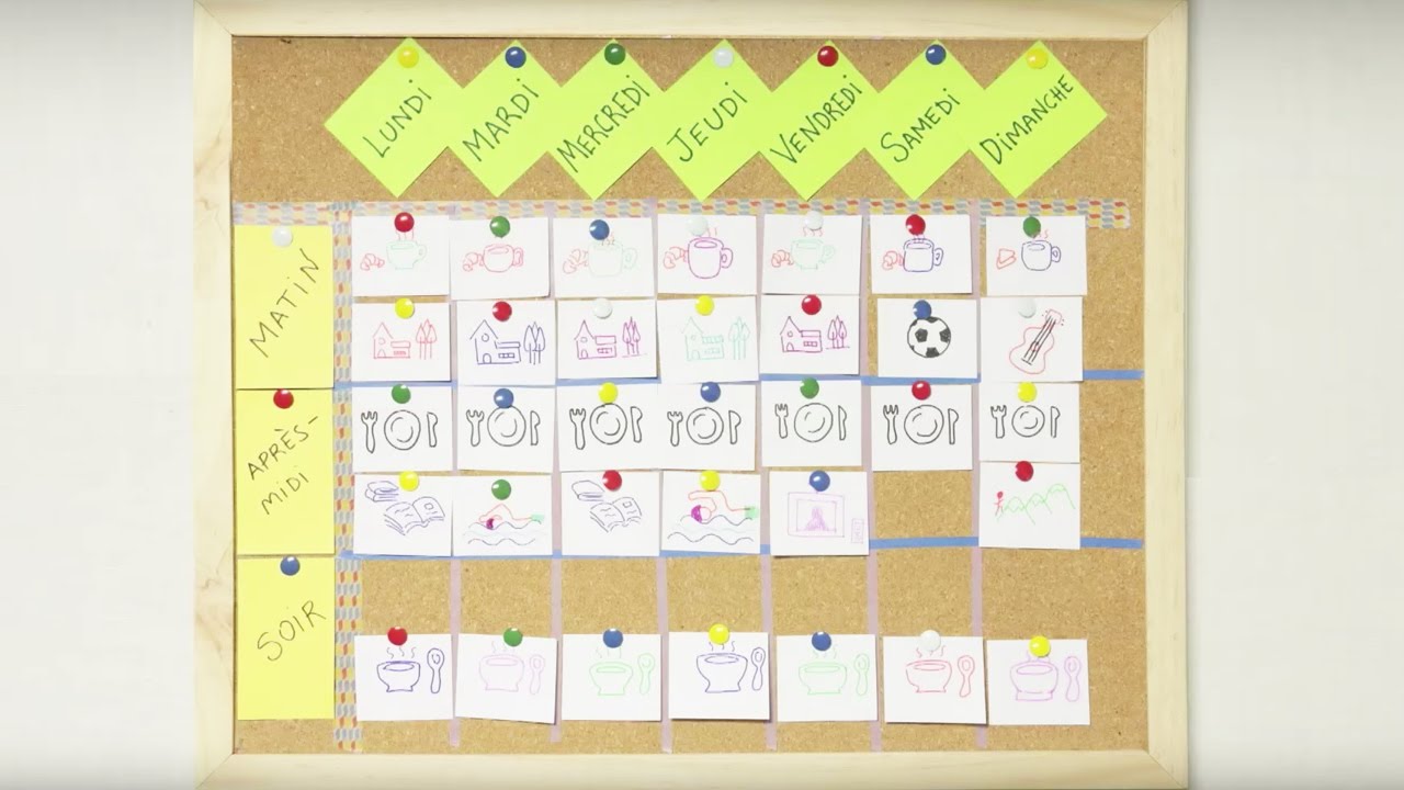 Fabriquer un tableau emploi du temps