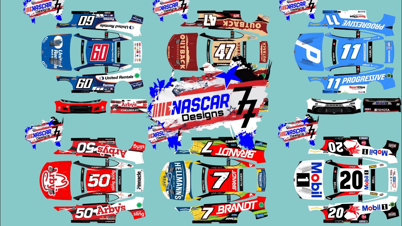 Custom NASCAR diecast templates 2025 wave 2!!