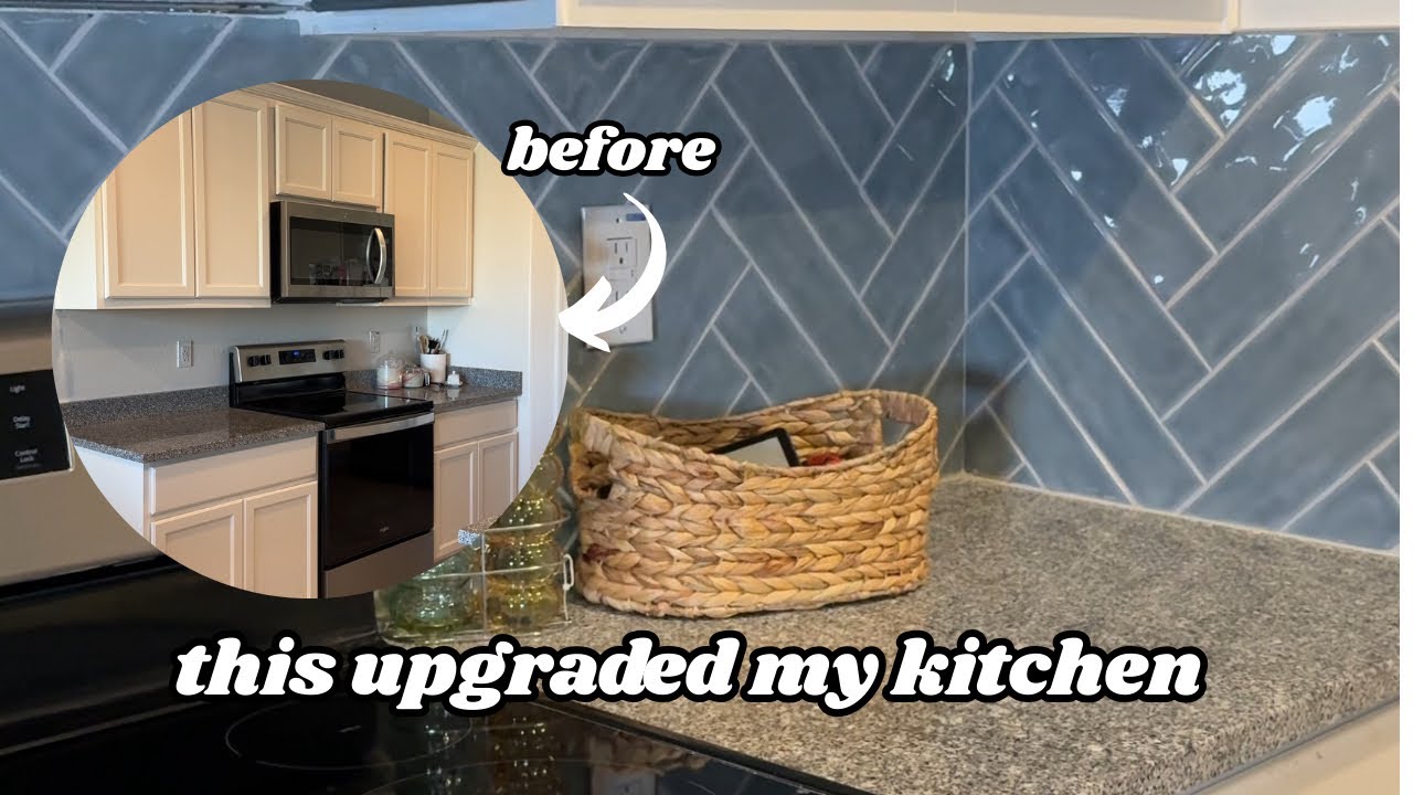 Installing a Herringbone Tile Backsplash (as a beginner)