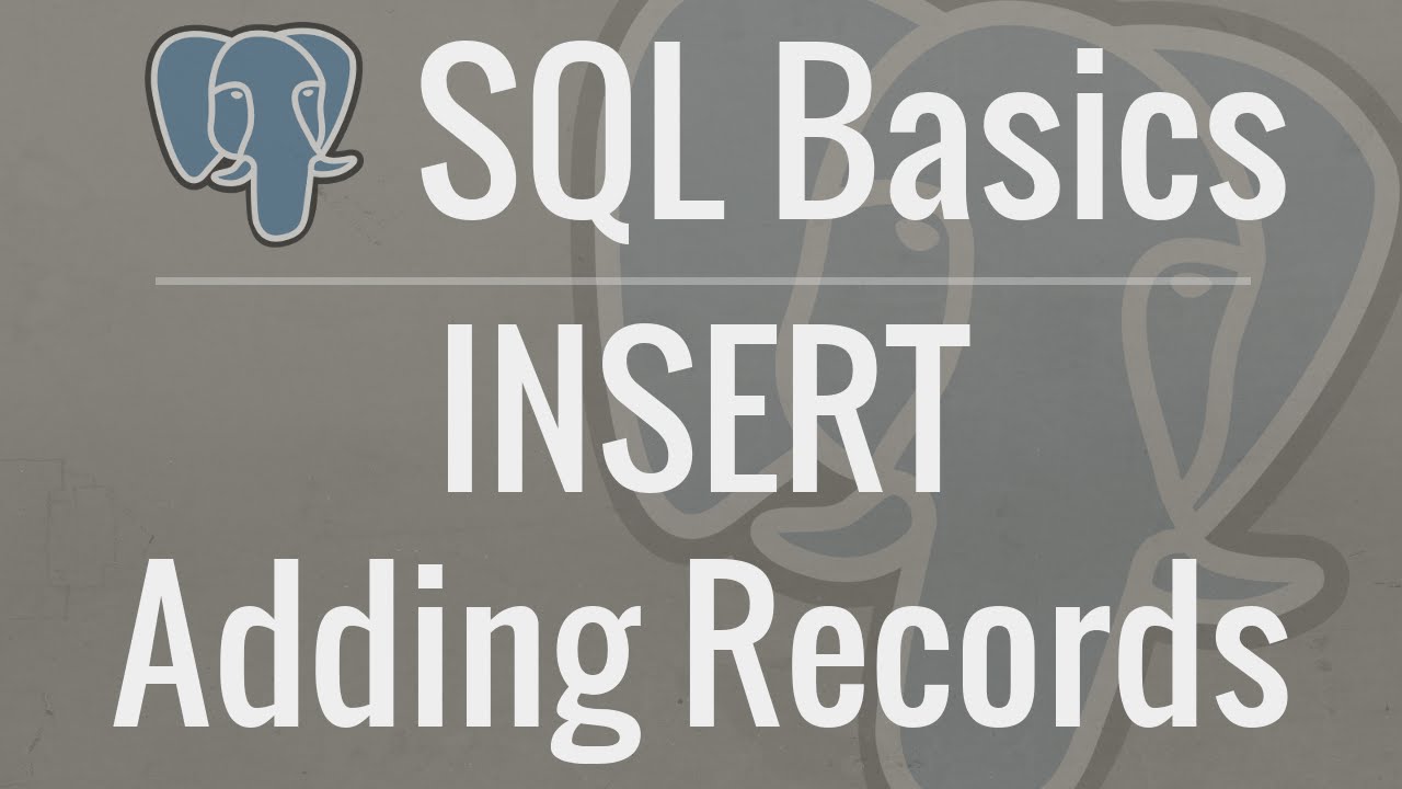 SQL Tutorial for Beginners 3: INSERT - Adding Records to Your Database