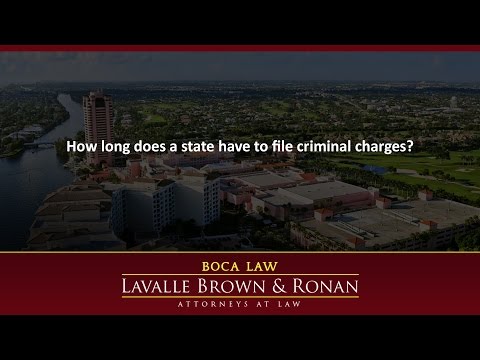 How long does a state have to file criminal charges?
