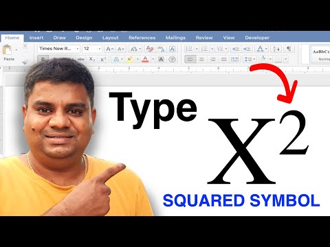 How To Type Squared In Word