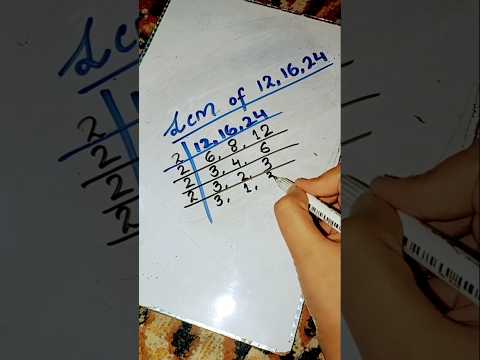 lcm of 12 16 24 #lcm #mathhacks #trending