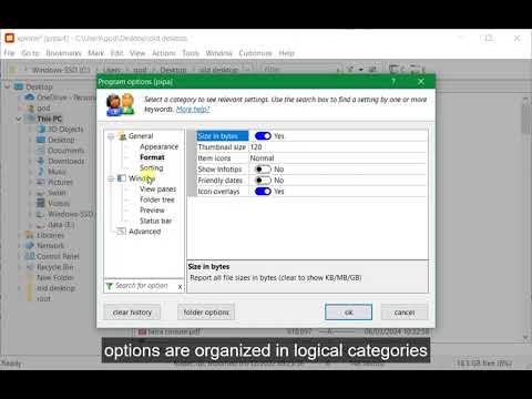 xplorer² program options