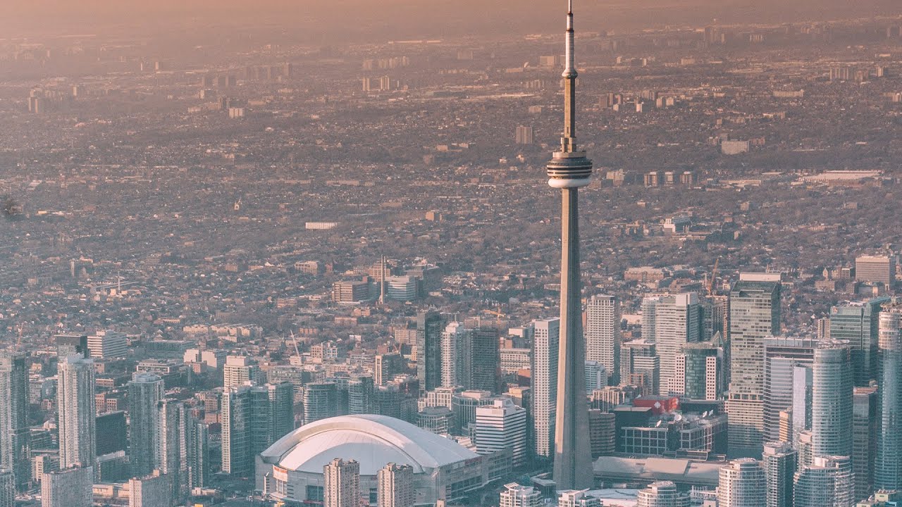 Toronto Canada City Buildings Plane View | 4K Wallpapers (Free Download Link)