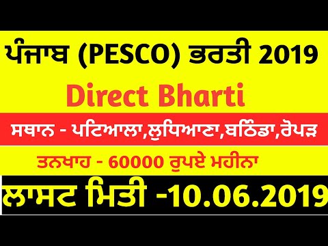 PUNJAB EX-SERVICEMEN CORPORATION (PESCO) Recruitment 2019,