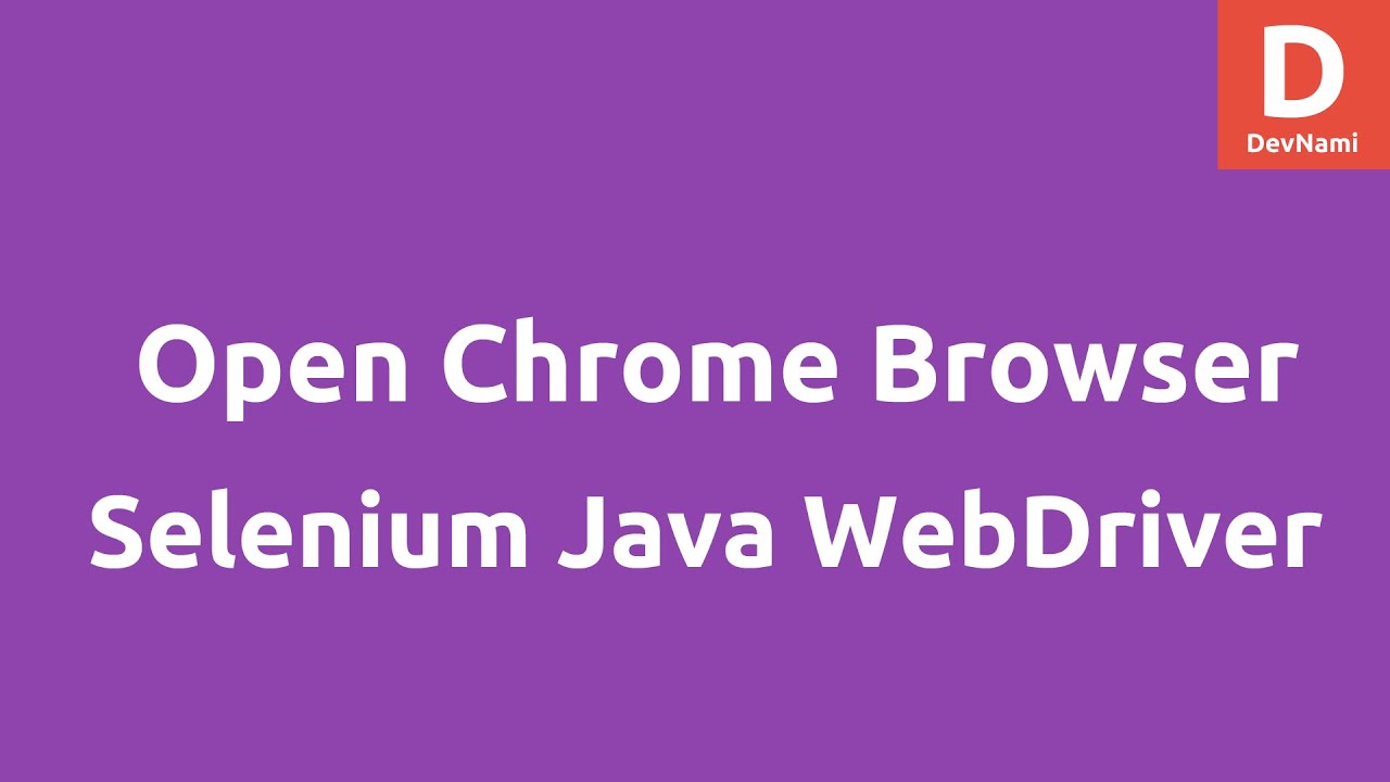 Open Chrome Browser using Selenium 2 Java WebDriver