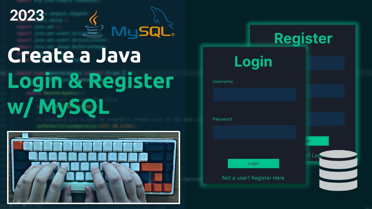 ASMR Programming - Login & Register GUI with MySQL Database - Java Swing Tutorial