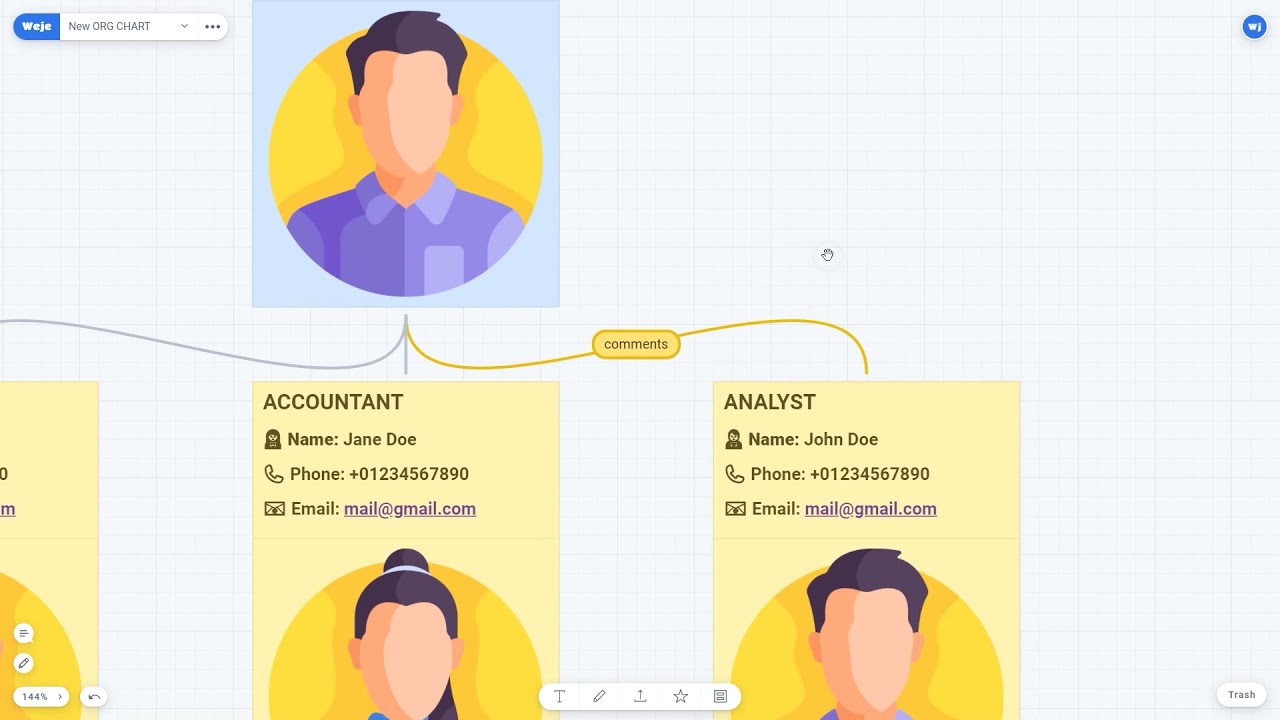 ORG CHART template by Weje