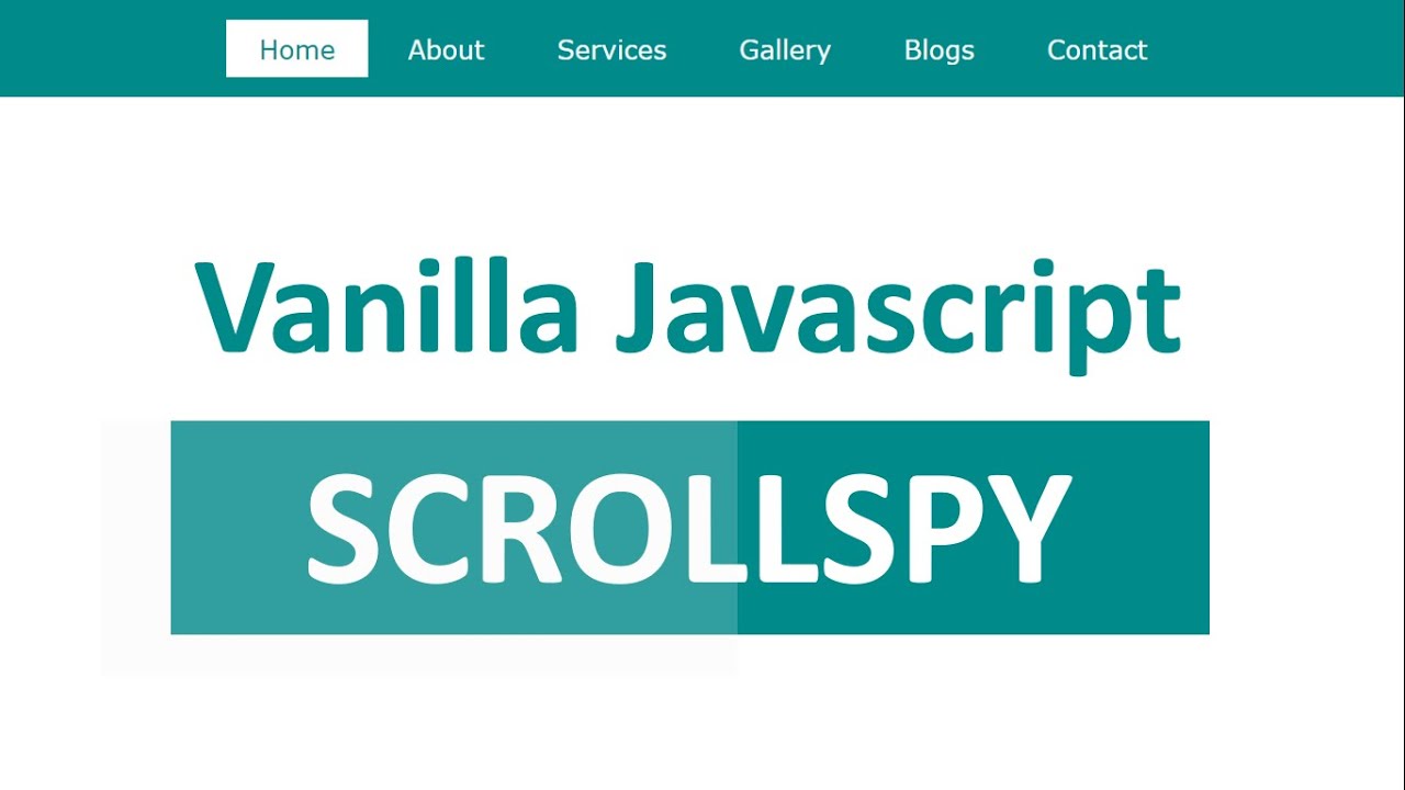 ScrollSpy Using HTML CSS & Vanilla Javascript