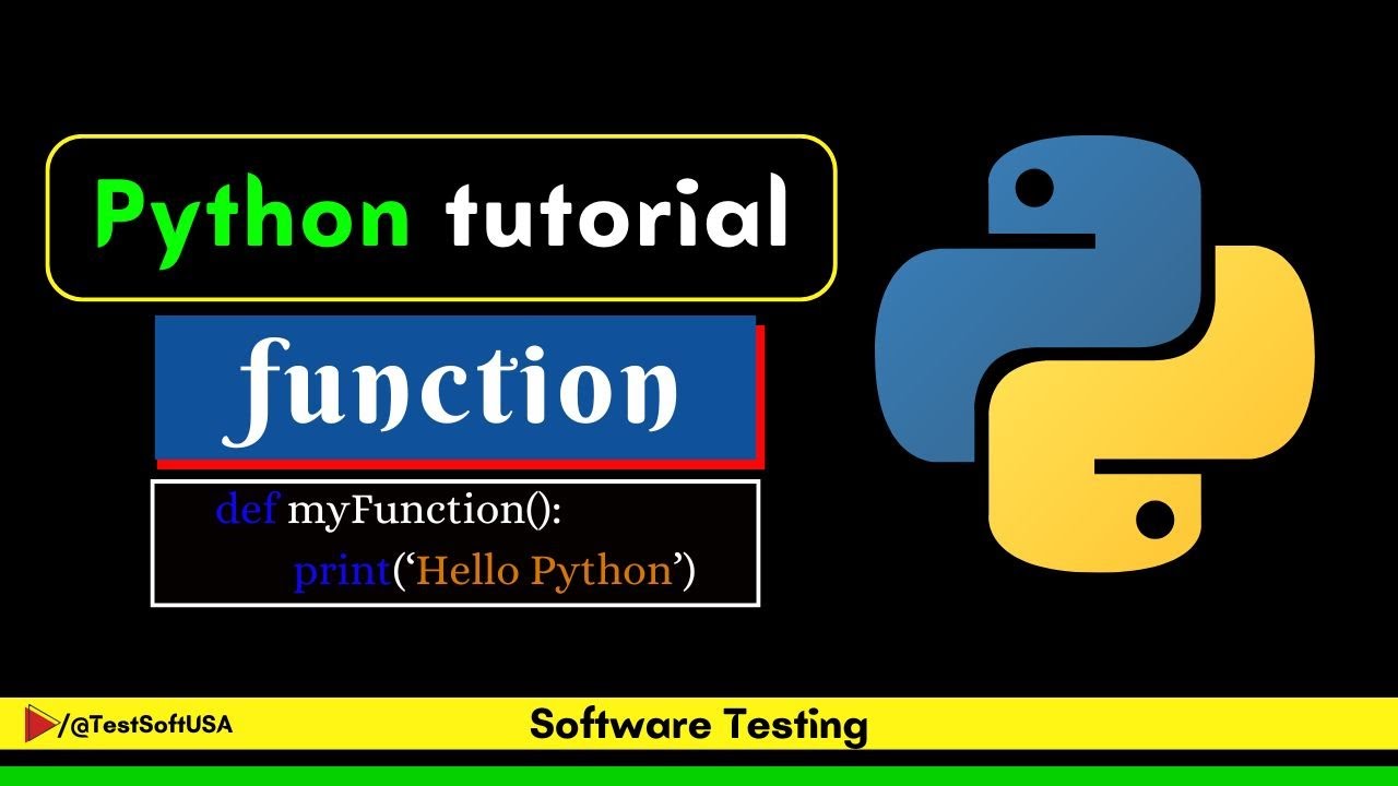 Python Tutorial for beginners - functions | Software Testing